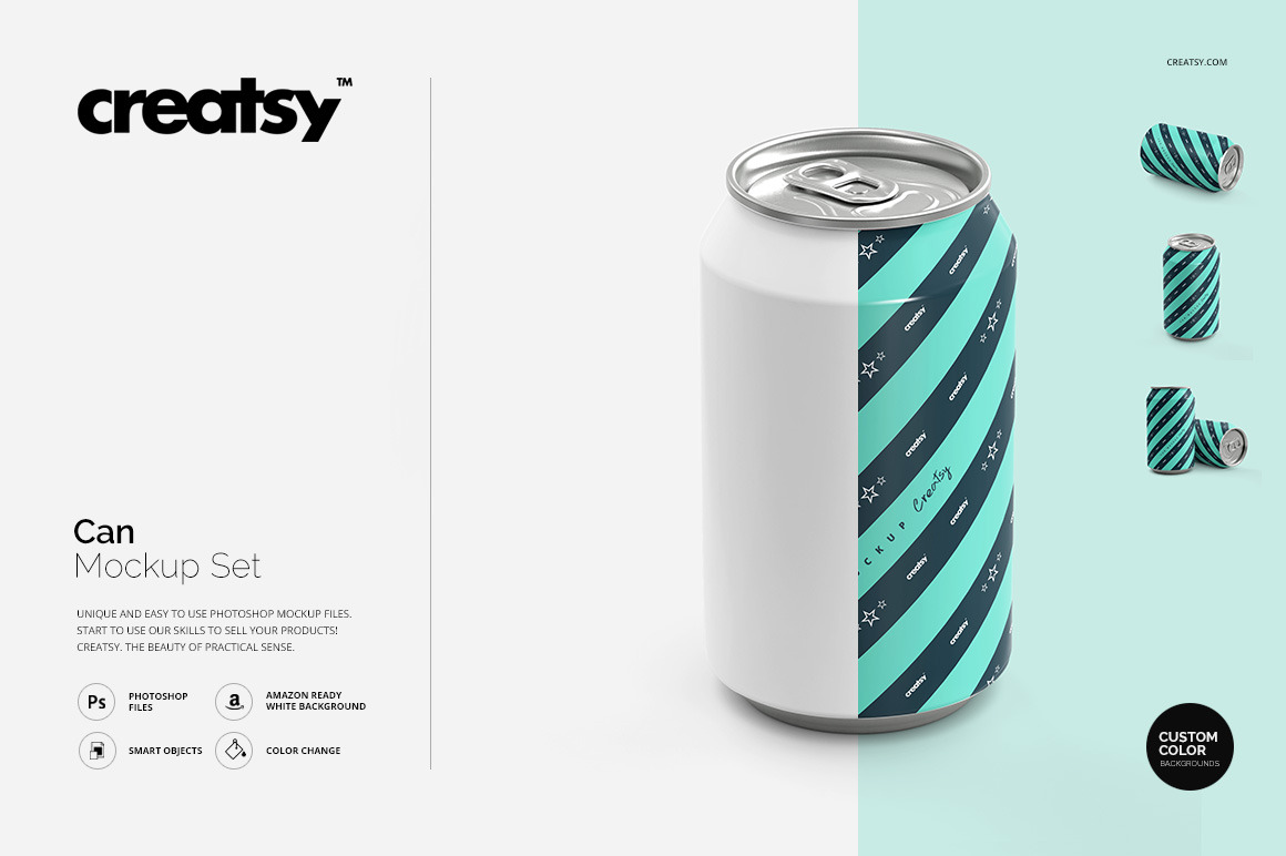 Can Mockup Set, a Packaging Mockup by creatsy2