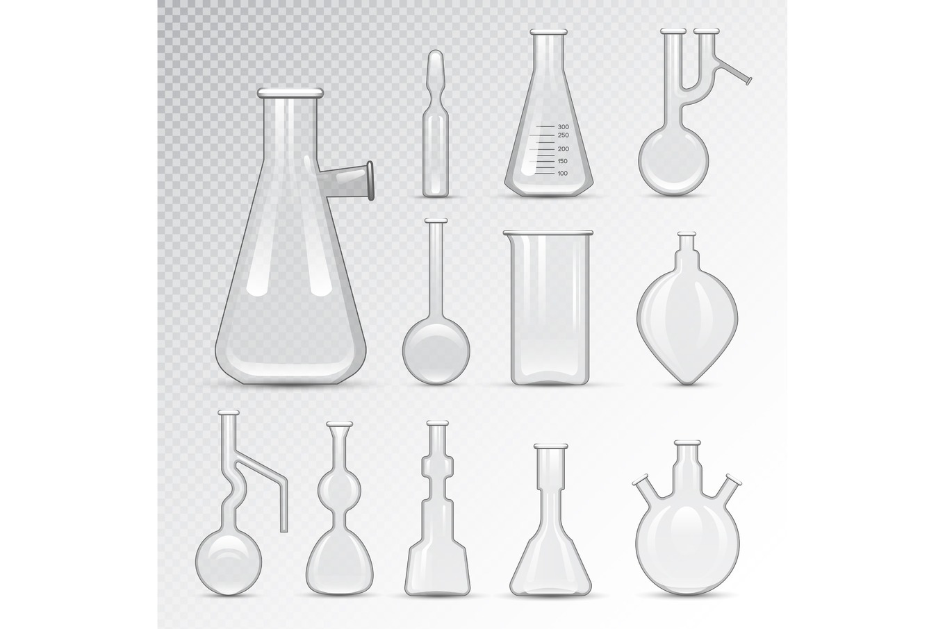 Chemical laboratory 3d lab flask glassware tube liquid biotechnology ...