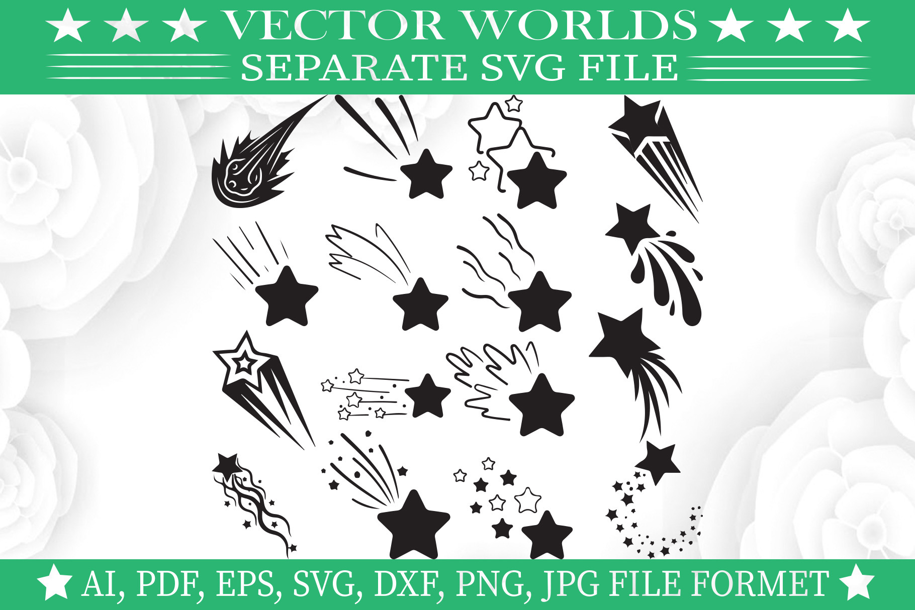 Meteor Comet Svg, Meteor, Comet Svg, an Object Graphic by VectorWorlds