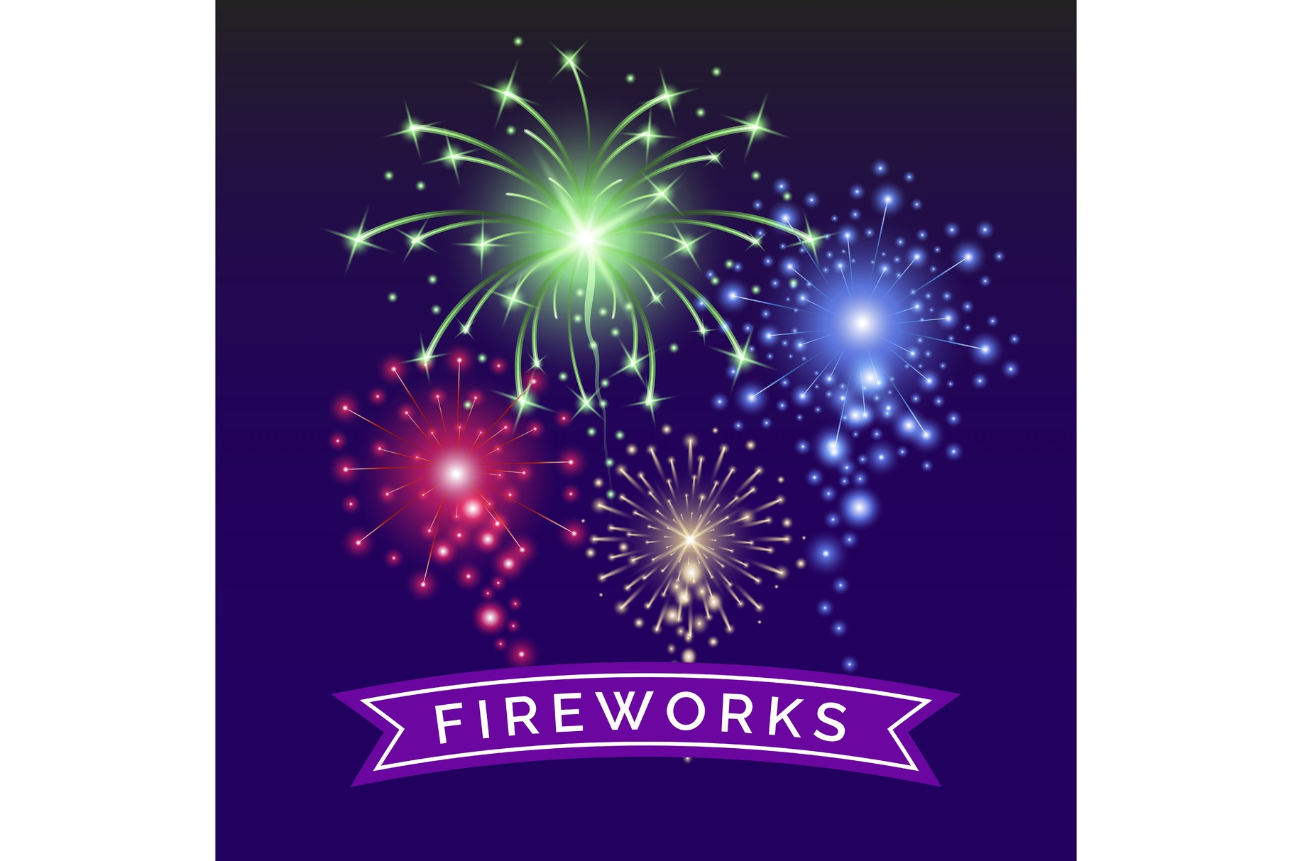 Fireworks vector banner template, an Object Graphic by Pavlo Plakhotia ...