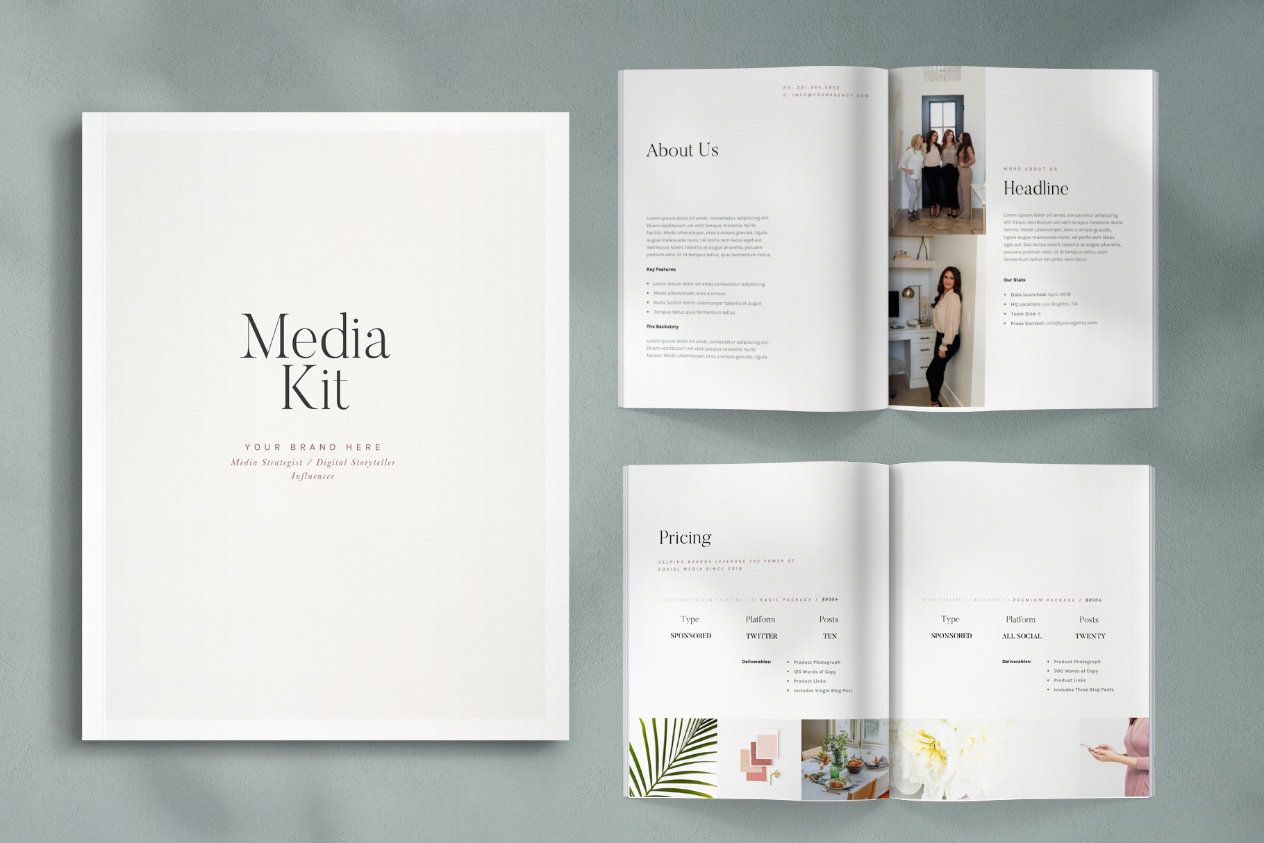 Media Kit Template, a Magazine Template by By Stephanie Design