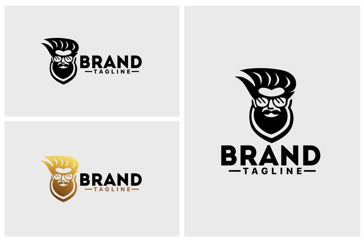Beard Man Logo, a Branding & Logo Template by Metrolinevision