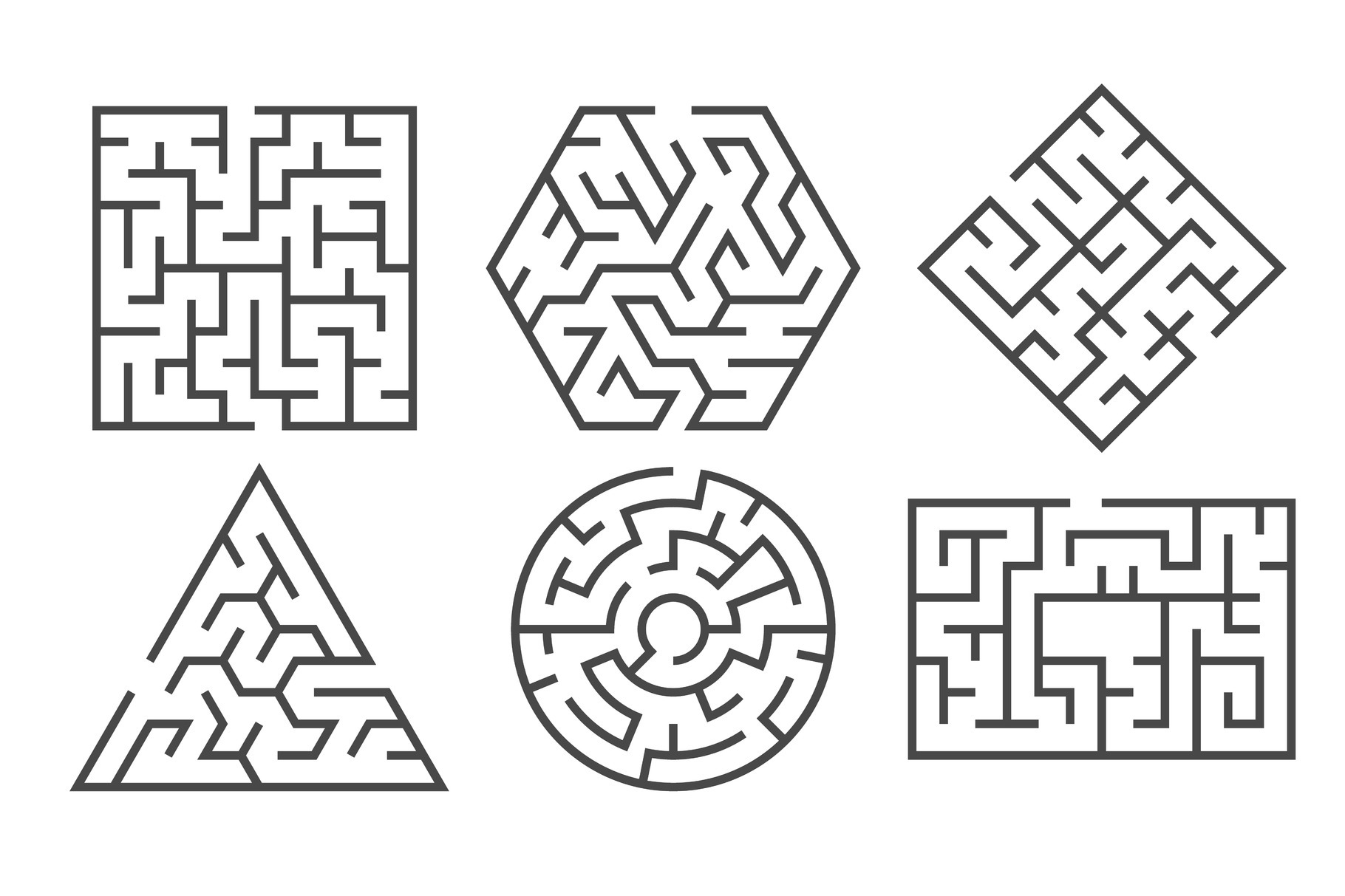 Maze. Labyrinth game in different, an Object Graphic by YummyBuum