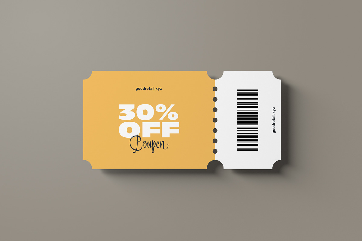 Coupon Mockups, a Print Template by artimasa