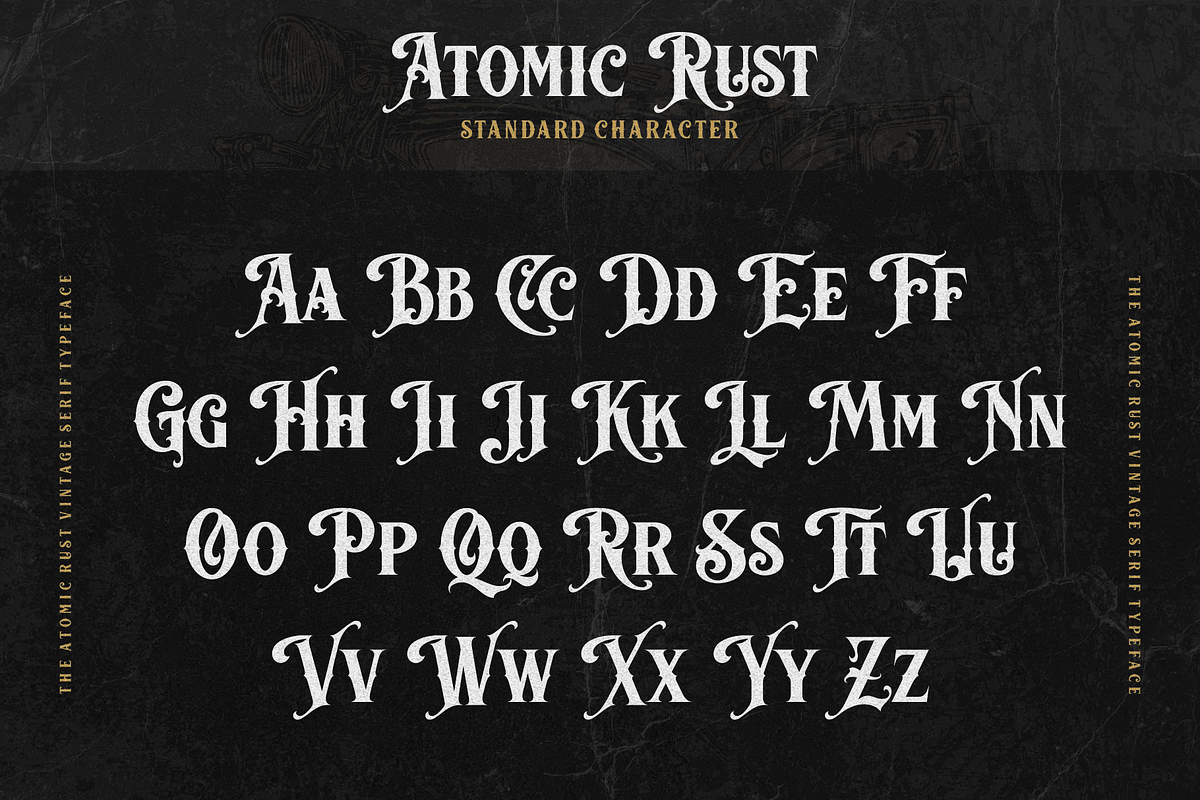 OKA - Atomic Rust, a Font by ilhamtaro