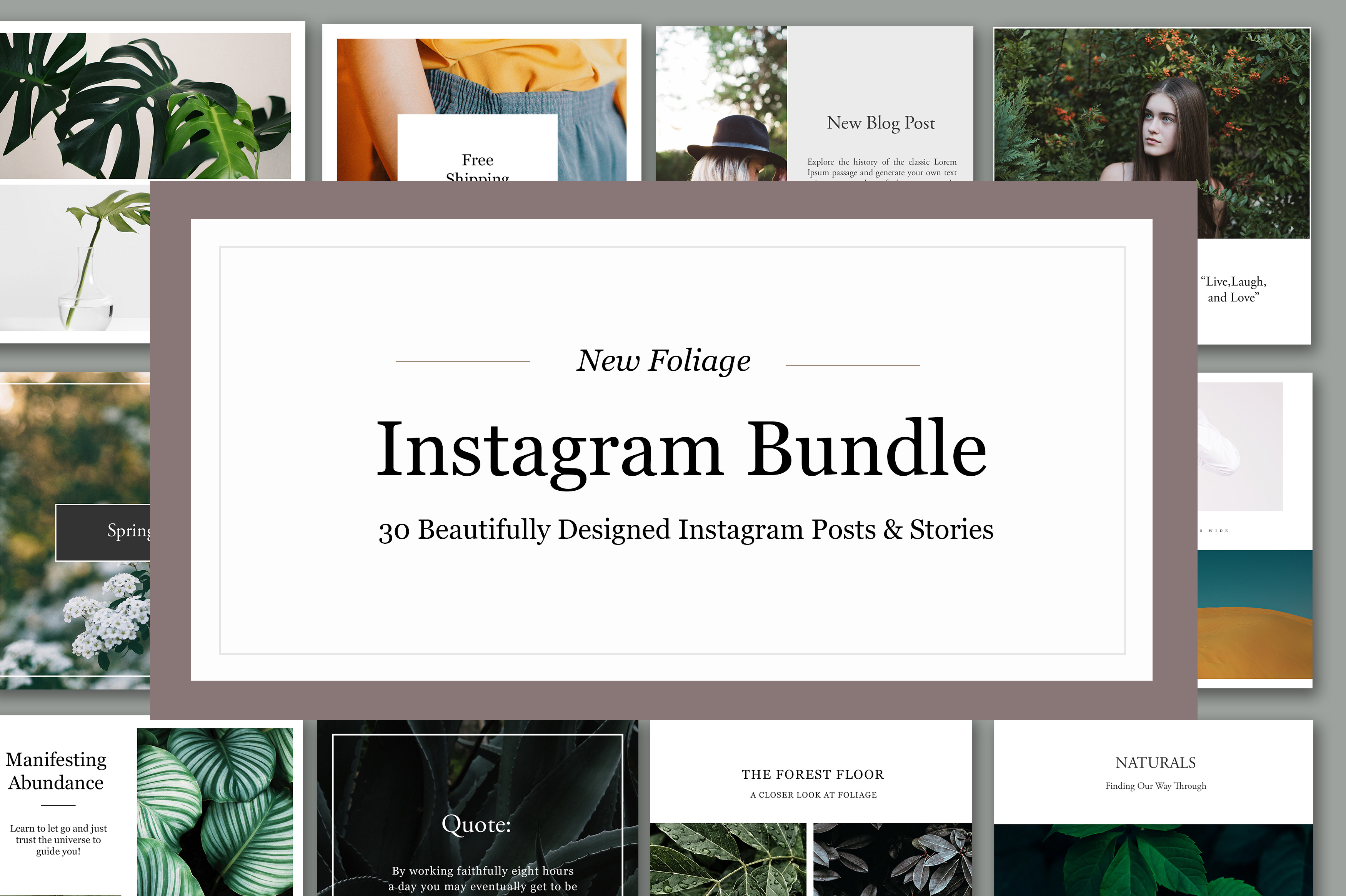 Instagram Social Media Bundle, a Social Media Template by Monograph&Co ...