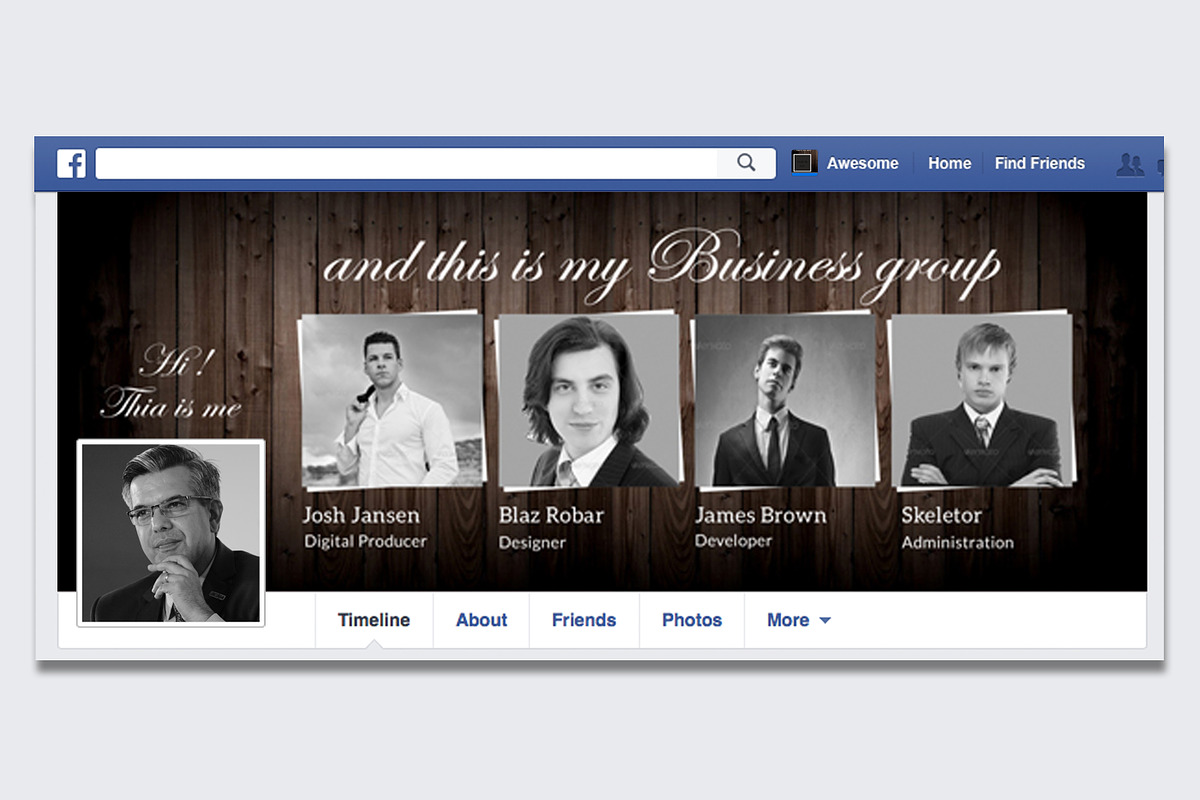 Business Group Facebook Timeline, a Templates & Theme by Psd Templates ...