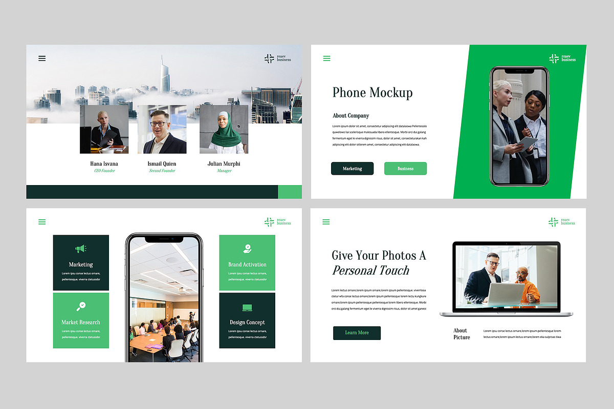 REAEV - Google Slides Template, a Presentation Template by rgbryand