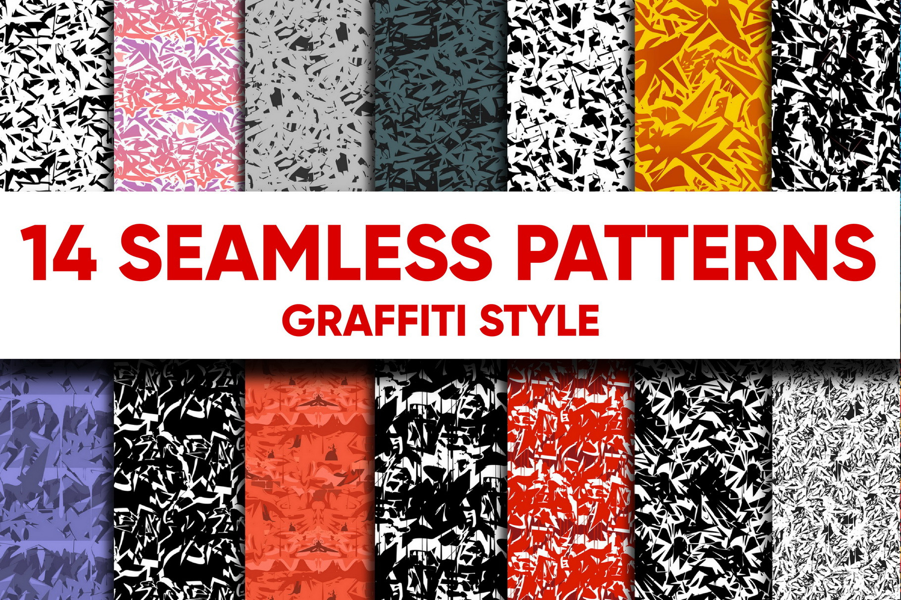 14 GRAFFITI SEAMLESS PATTERNS, a Pattern Graphic by StreetGraphic