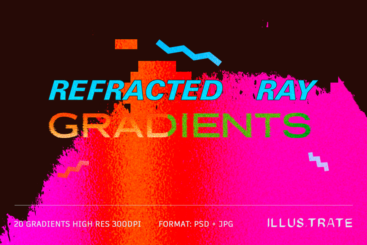 REFRACTED RAY GRADIENTS By Illus.trate | Creative Market