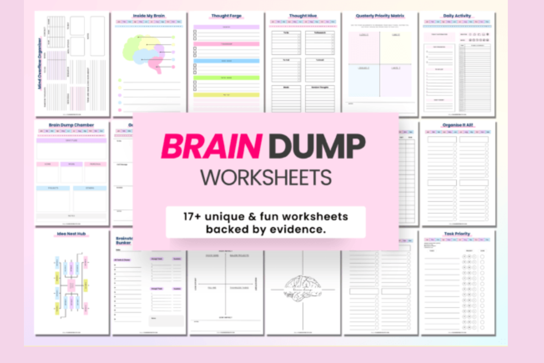 Brain Dump Templates, Ideas Tracker, a Templates & Theme by shopcosm