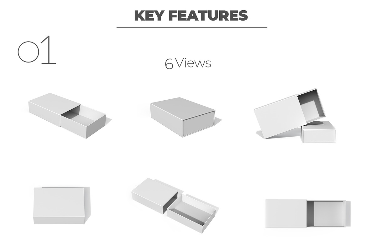 Rectangular Sliding/Drawer Box Mockup