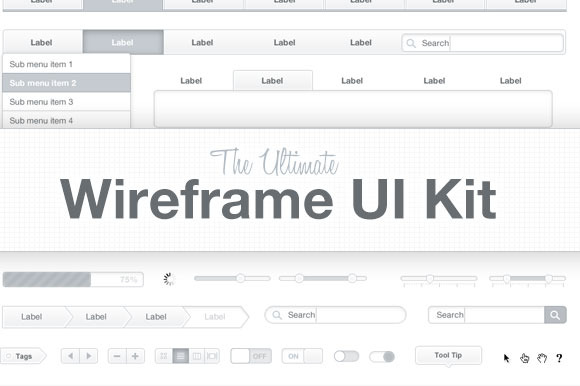 Ultimate Wireframe UI Kit, a Wireframe Template by Medialoot