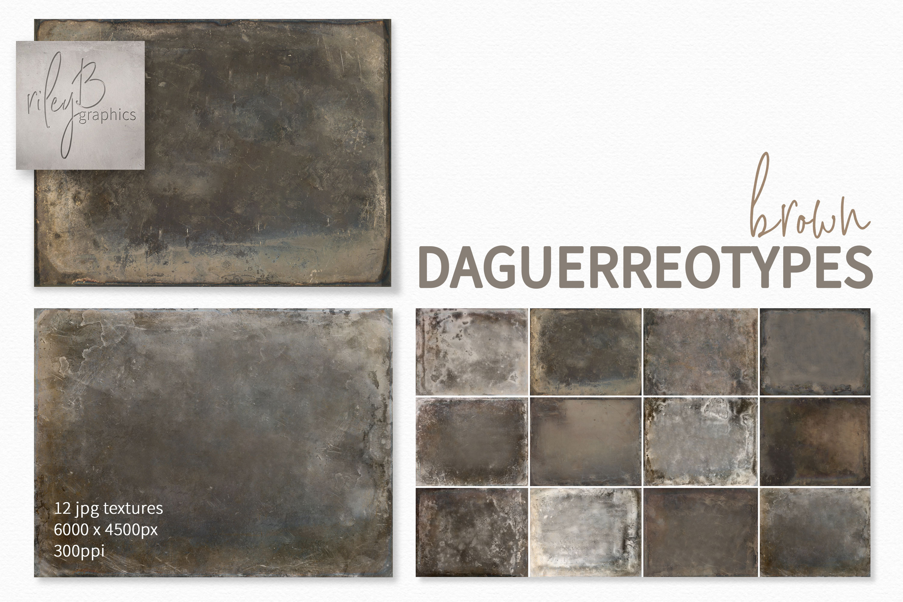 Brown Daguerreotype Textures, a Texture Graphic by rileyBgraphics
