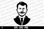 Engraving style gentleman svg, a Person Illustration by Vectorhight