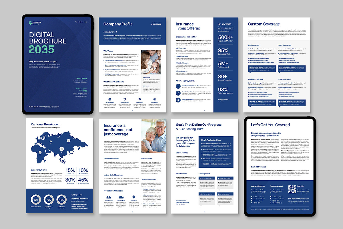 Digital Brochure Template, a Brochure Template by BrandPacks