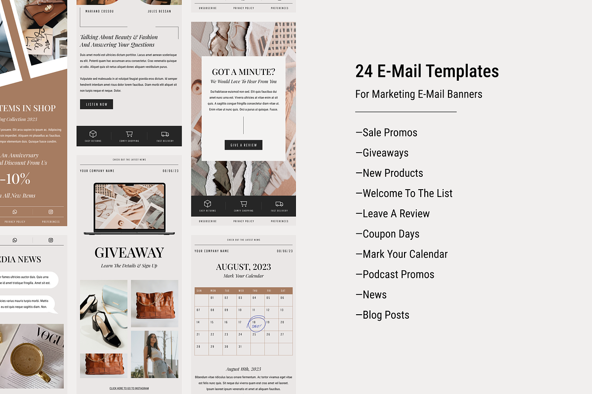 E-Mail Marketing Templates, an Email Template by Promo Graphics