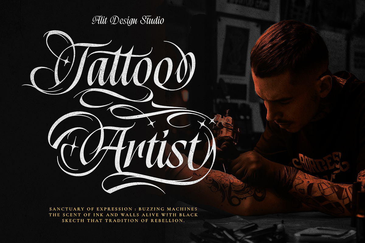 Bobara Master Typeface, a Blackletter Font by alit design