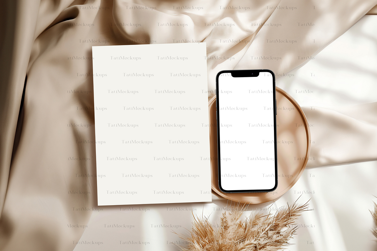Wedding Invitation Mockup Bundle, a Product Mockup by TatiMockup