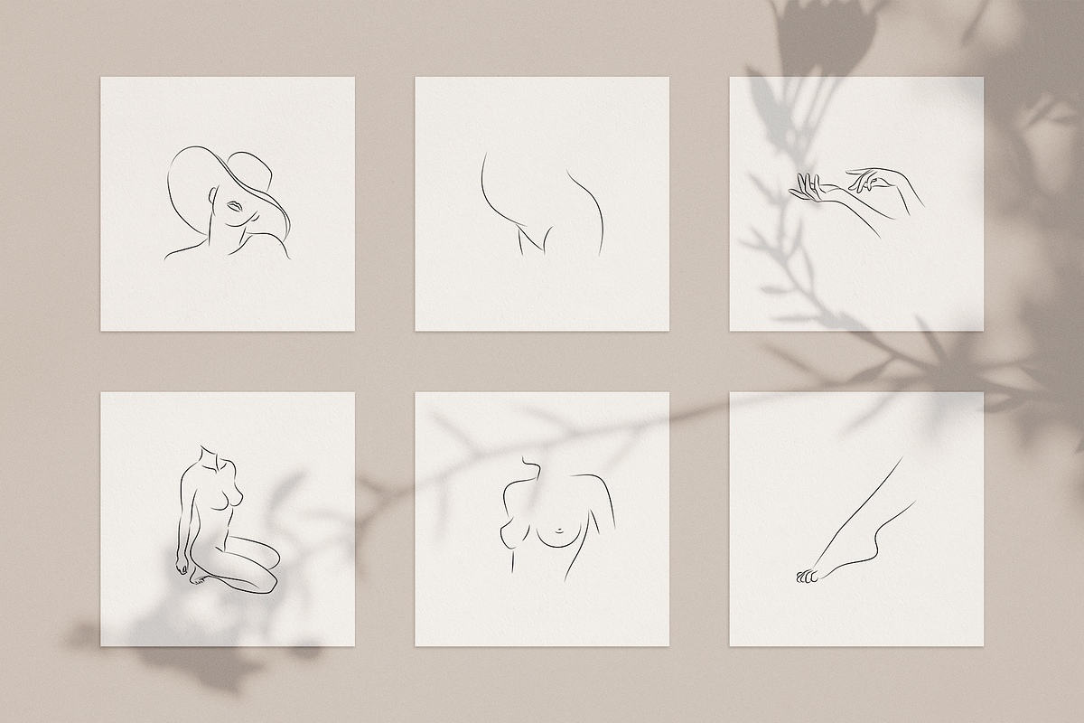Womans Body. Line Art Collection, a Decorative Illustration by le-genda