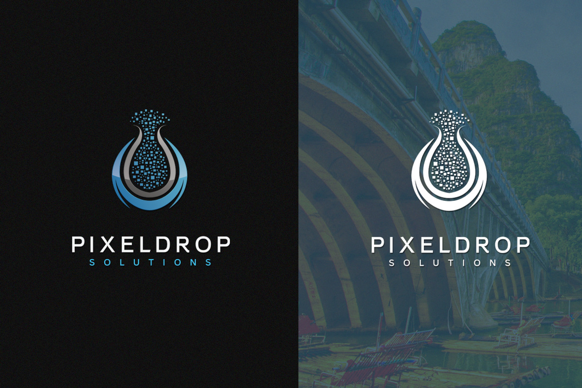 Pixel Drop Logo, a Branding & Logo Template by AlfianBrand