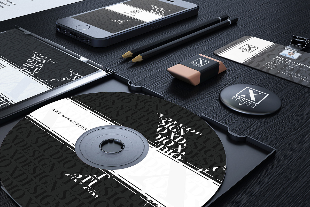 X Design Studio Branding Identity, a Stationery Template by ZAAS