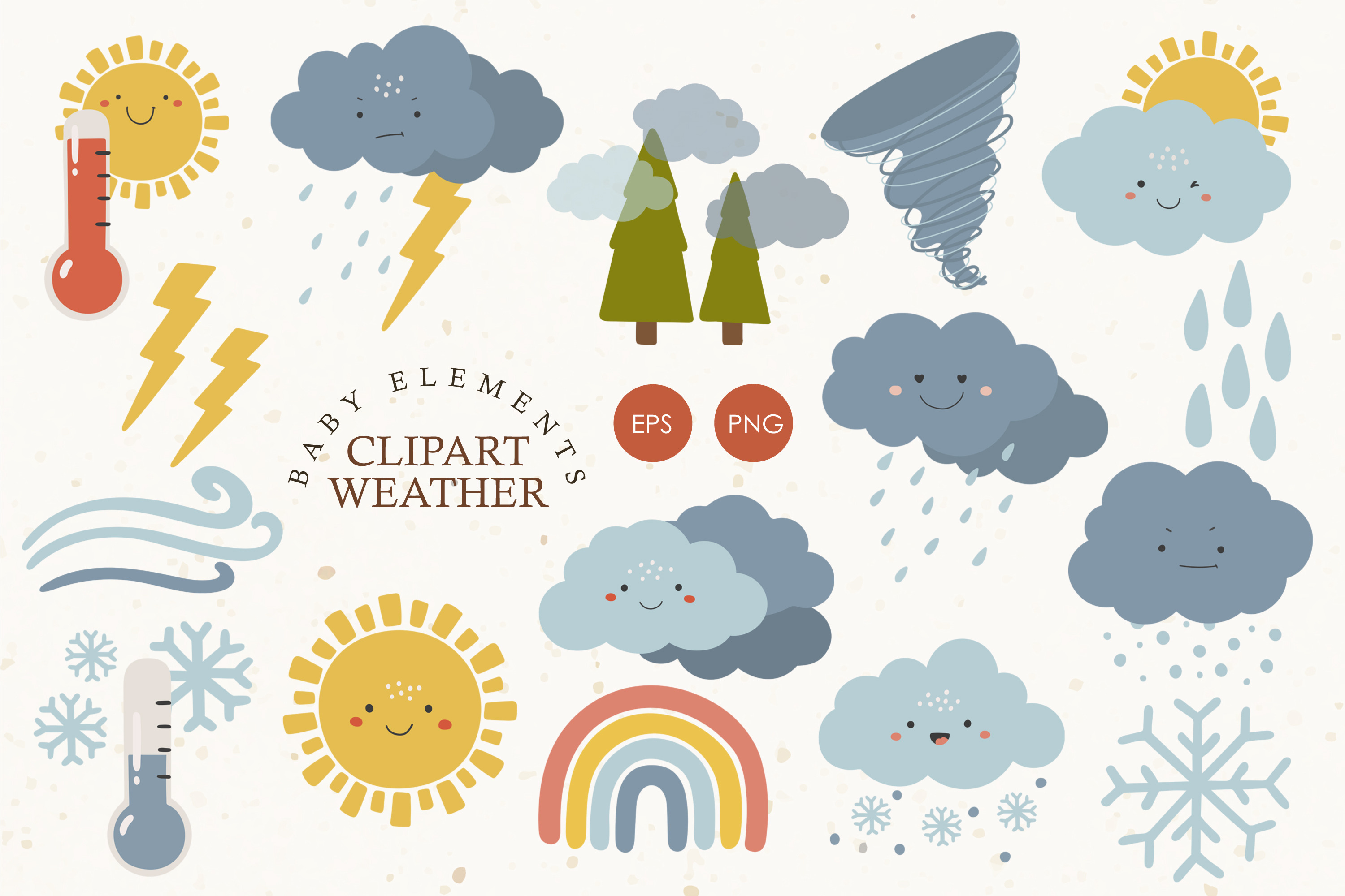 Weather clipart, an Education Illustration by ⋒DesignECShop⋒