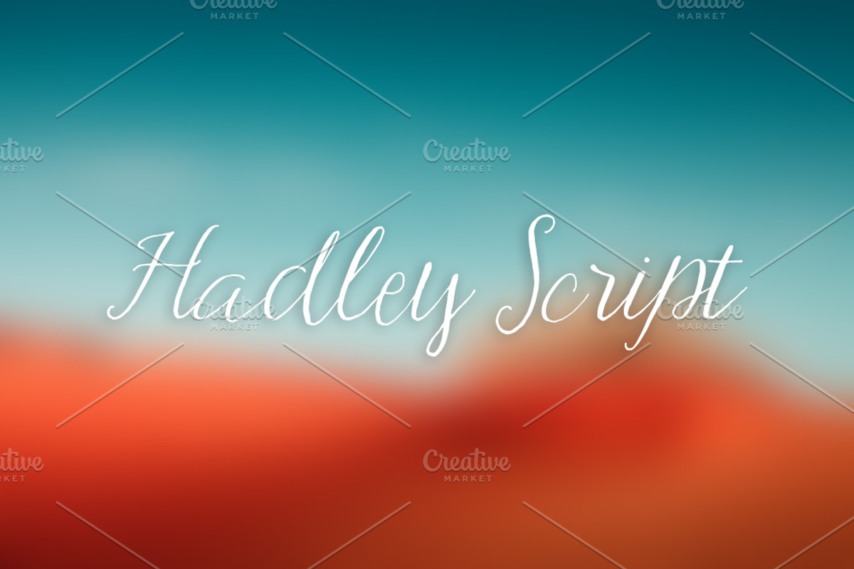 Hadley Script, a Script Font by OnTheSpotStudio
