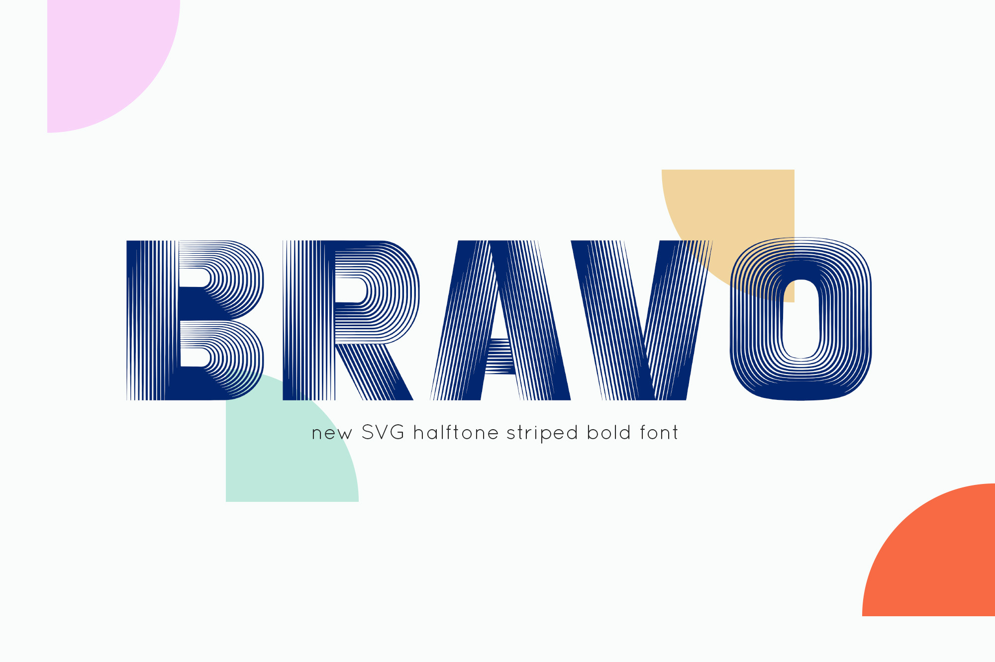 Bravo - SVG Striped Typeface, a Serif Font by Anna Zakharchenko