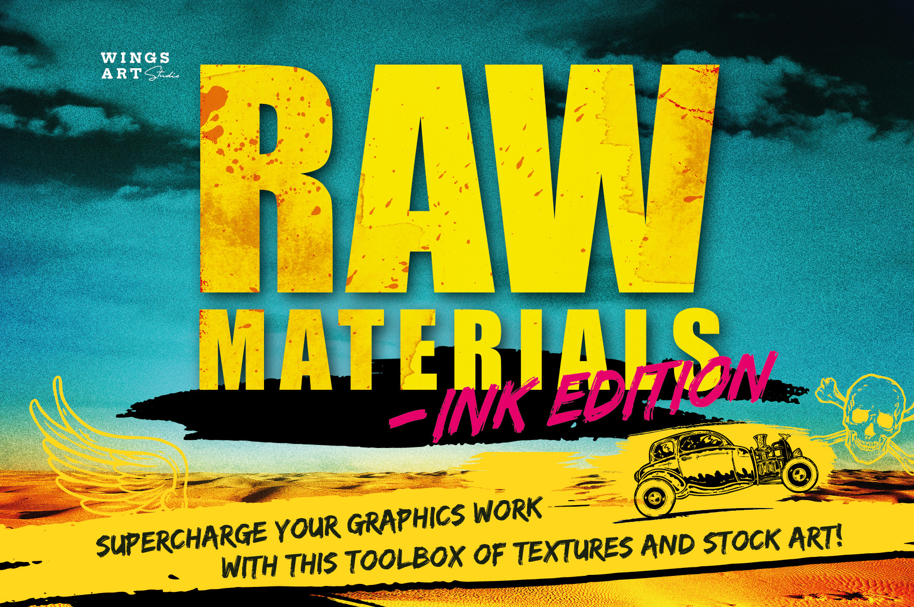 Raw Materials: Ink Edition, a Texture Illustration by Wingsart Studio