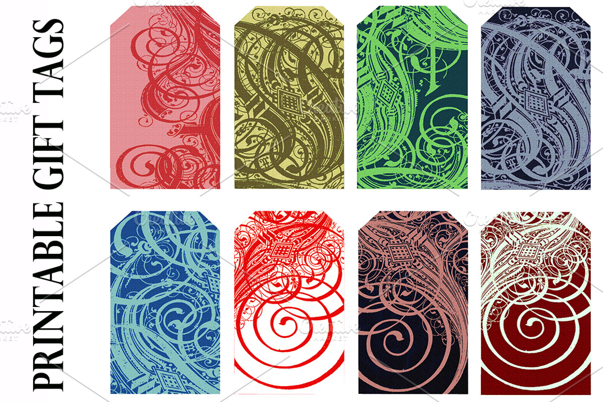 Printable Christmas gift tags cards, a Card Template by Area