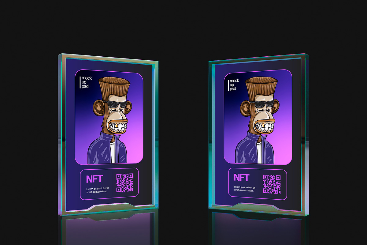 NFT Trading Cards Mockup, a Card Template by Mego-studio