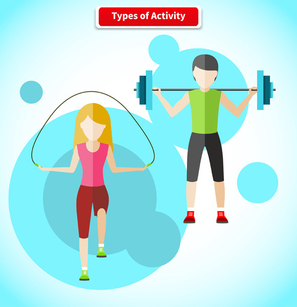 Types of Activity People, a Healthcare Illustration by robuart