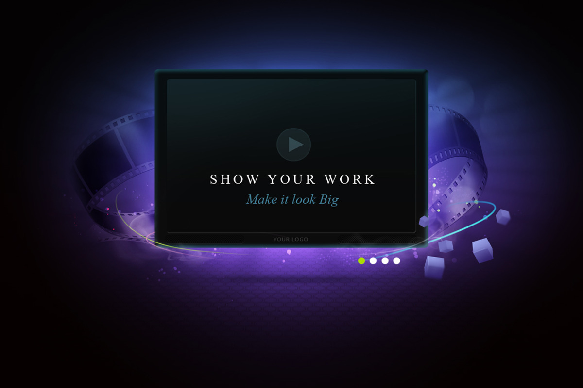 Video Screen Template, an Illustration by vatesdesign