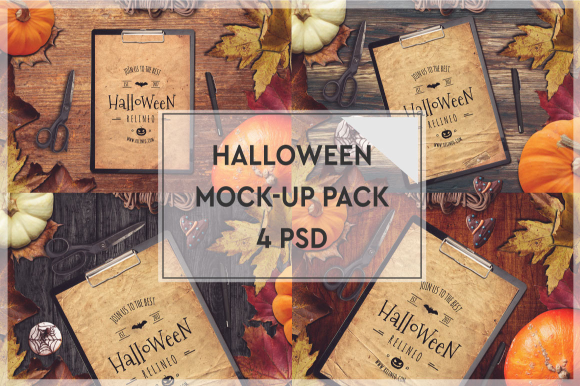 Halloween Mock-up Pack #1, a Product Mockup by relineo.mock-ups
