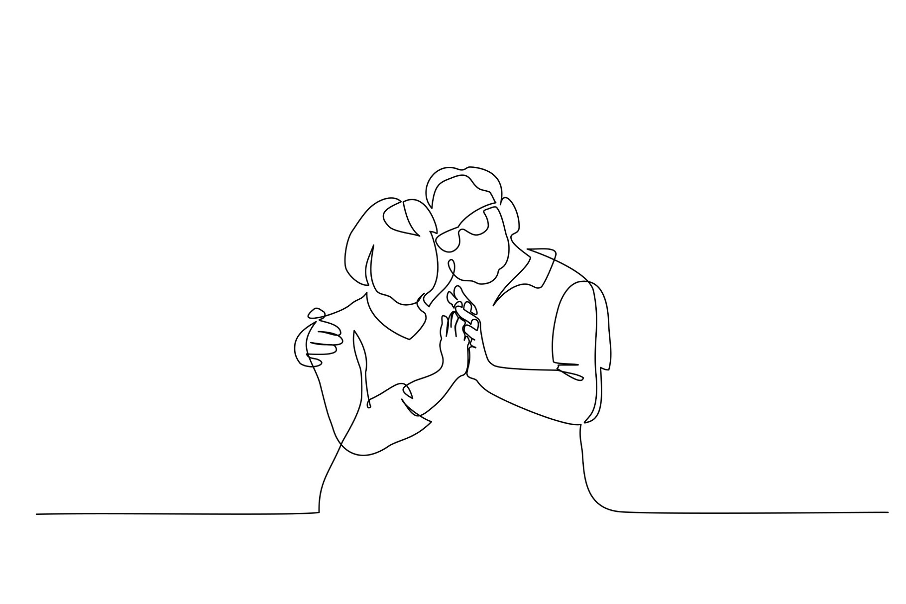 Continuous one line drawing of | People Illustrations ~ Creative Market