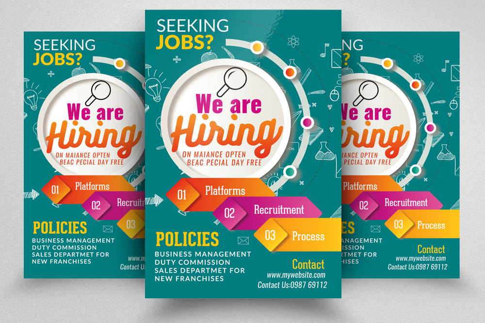 Job Hiring Flyer/Poster, a Flyer Template by Design Up