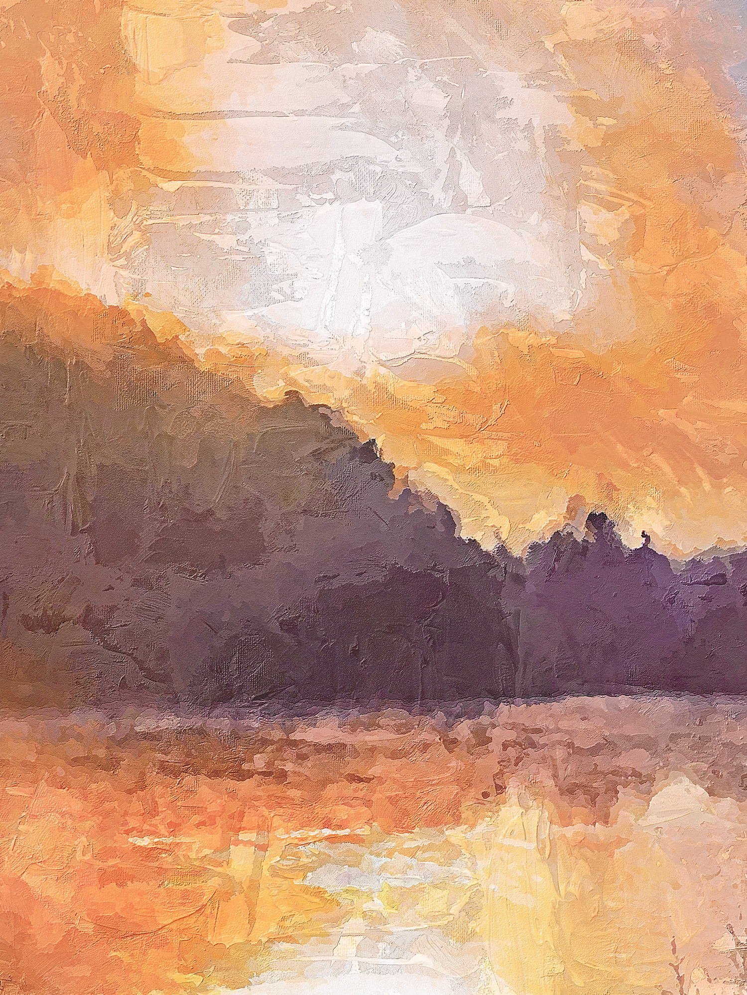 Sunset Painting on Canvas, a Texture Graphic by designsmill