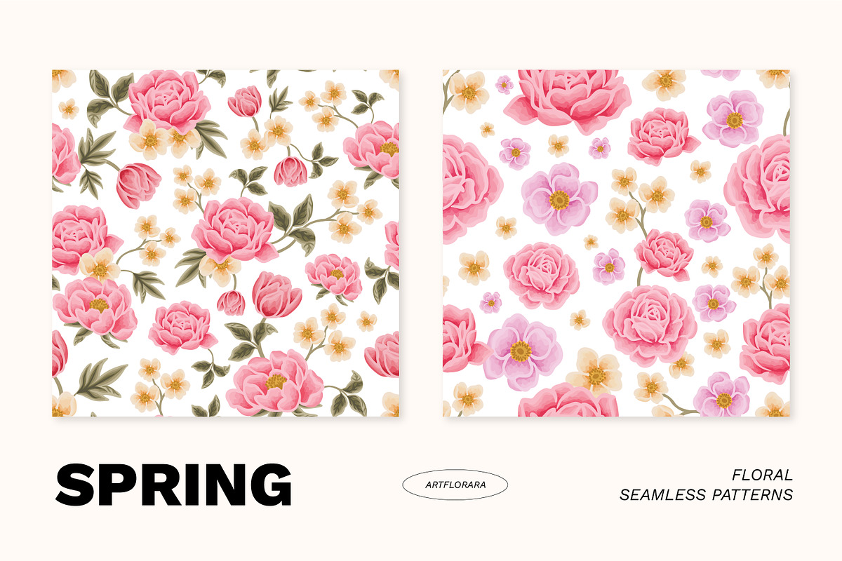 SPRING - Floral Patterns & Graphics