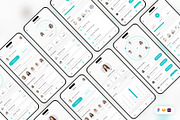 File Transfer Mobile App UI Kit | UI Kits and Libraries ~ Creative Market