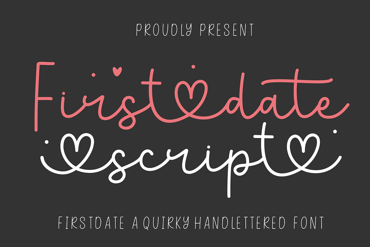 Firstdate Script - Romantic Font, a Script Font by HRDR