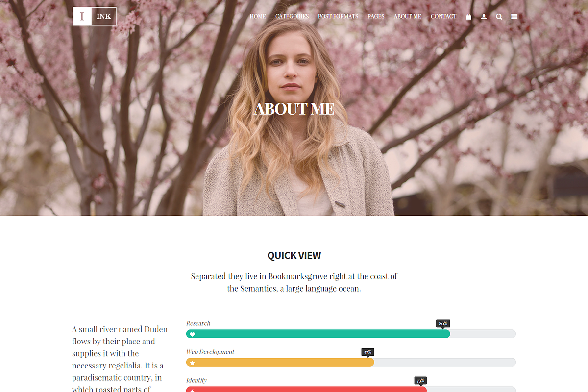 Ink - Minimalist Blog WordPress Theme