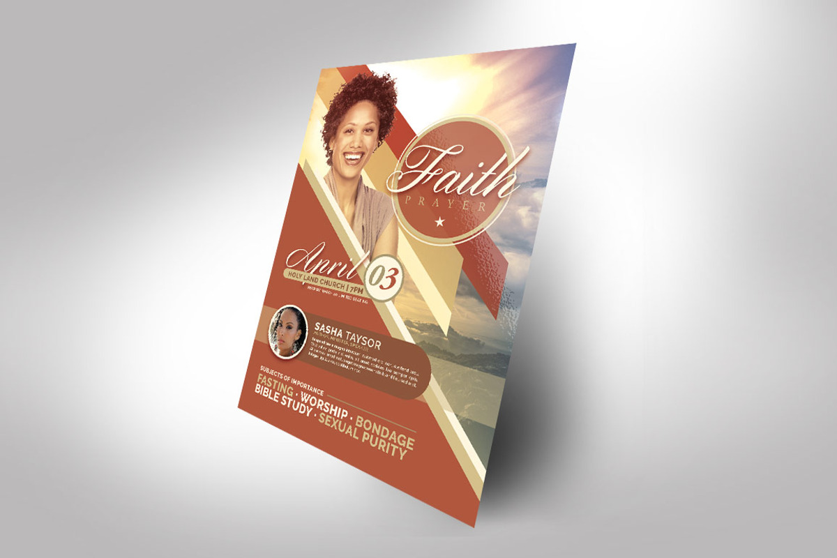 Faith and Prayer Church Flyer, a Flyer Template by SeraphimChris