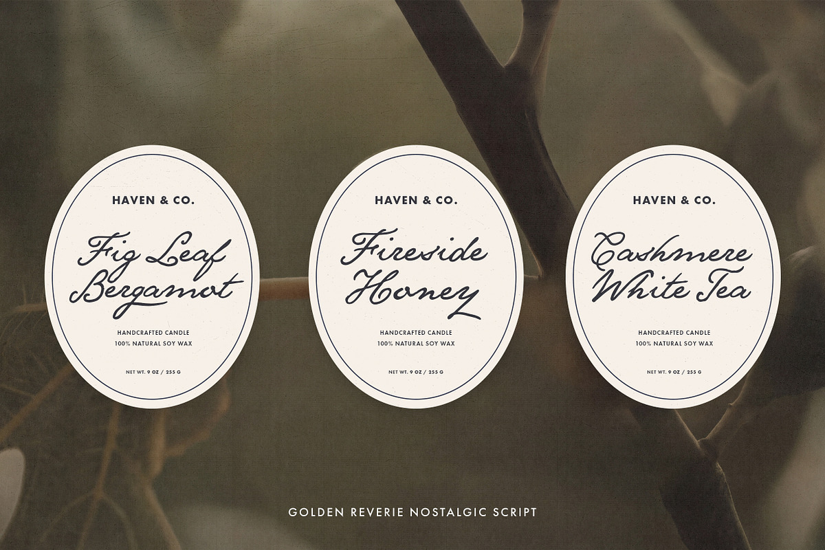 Golden Reverie - Nostalgic Script, a Handwritten Font by Davide Bassu