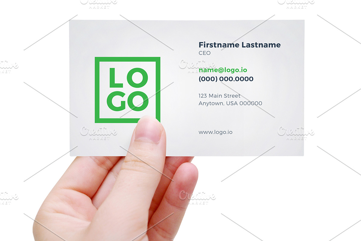 Hand Holding Business Card Template, a Print Template by Loudoun Design Co.