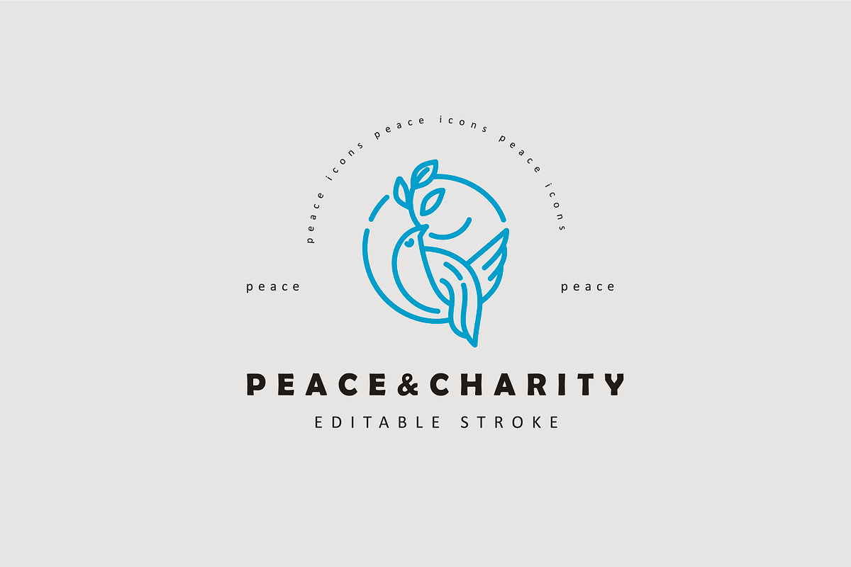 Peace & charity logos & icons, an Icon by Merfin