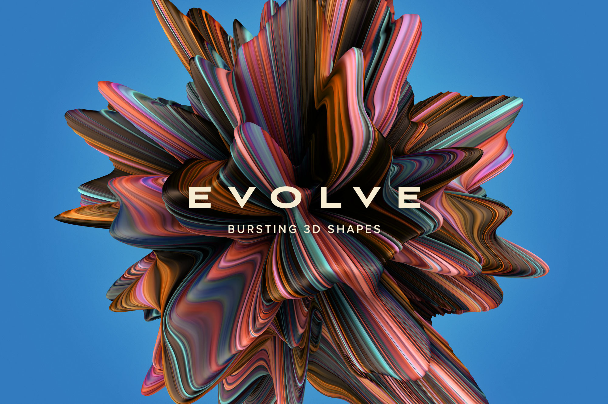 Evolve: Bursting 3D Shapes, a Texture Graphic by Chroma Supply