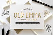 Old Emma Script, a Script Font by BlueRobinDesignShop