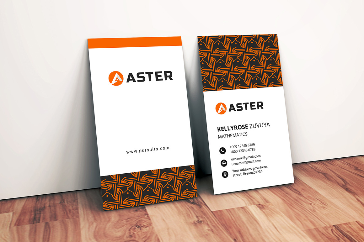 Portrait Business Card, a Business Card Template by UI_Expert