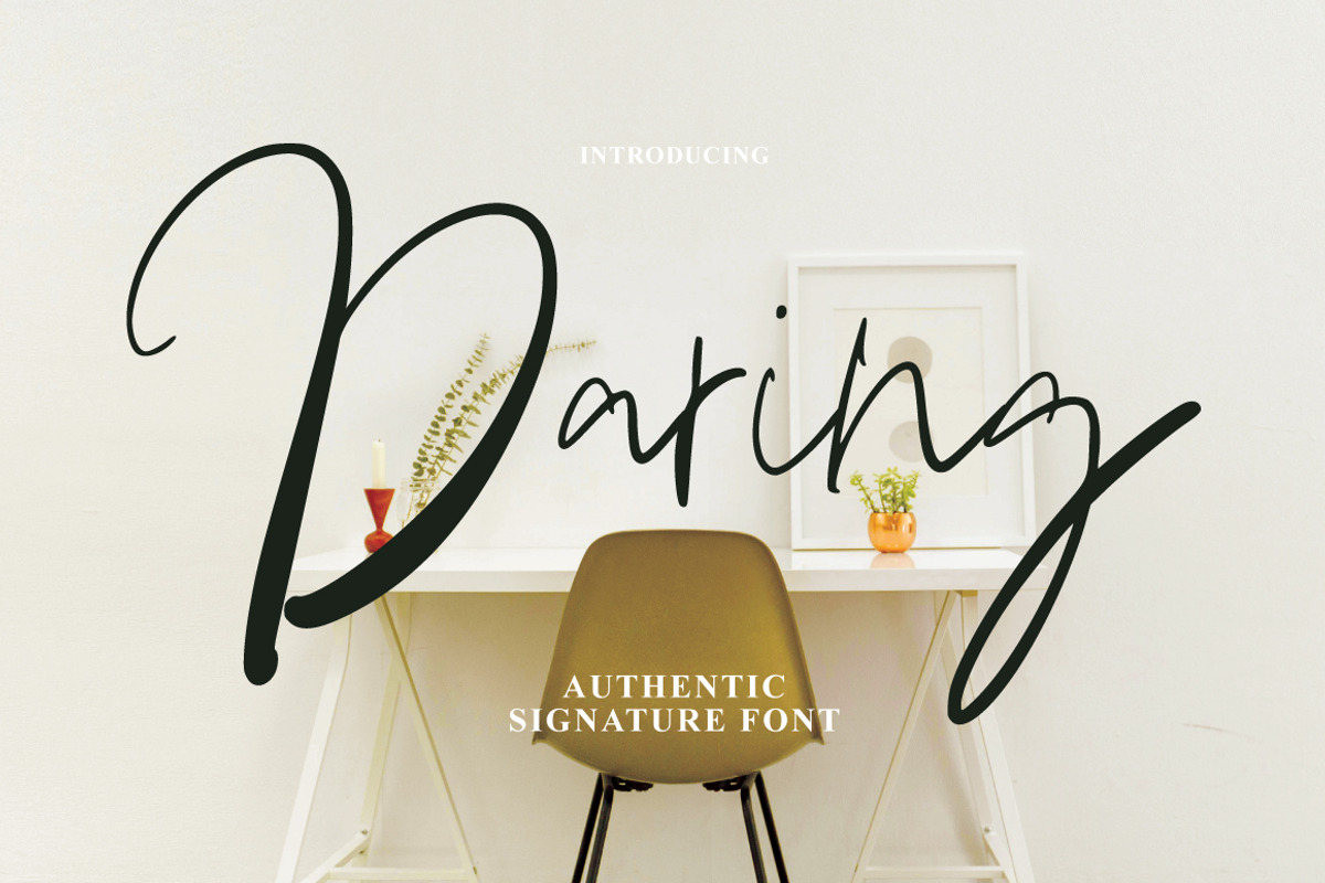 Daring Signature, a Font by Eltypesstudio